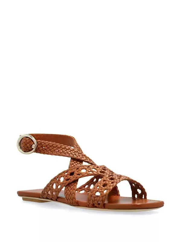 STUART WEITZMAN Thea Flat Sandals - Brown
