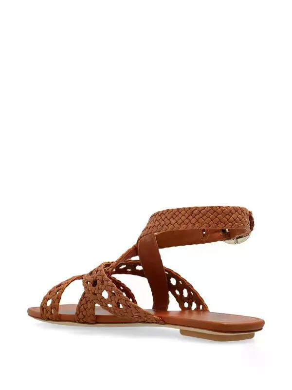 STUART WEITZMAN Thea Flat Sandals - Brown