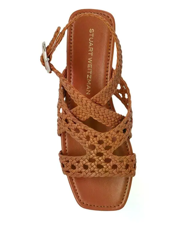 STUART WEITZMAN Thea Flat Sandals - Brown