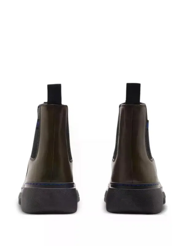 Burberry Panelled Leather Ankle Boots