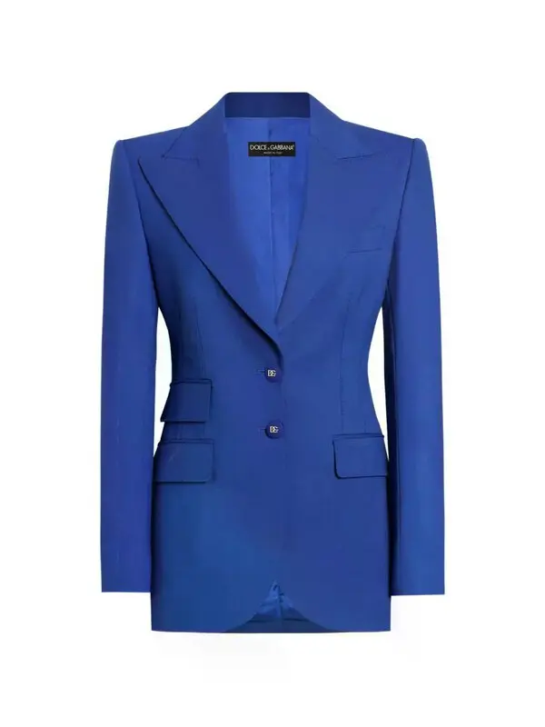 Dolce & Gabbana Single-breasted Wool-blend Blazer - Blue