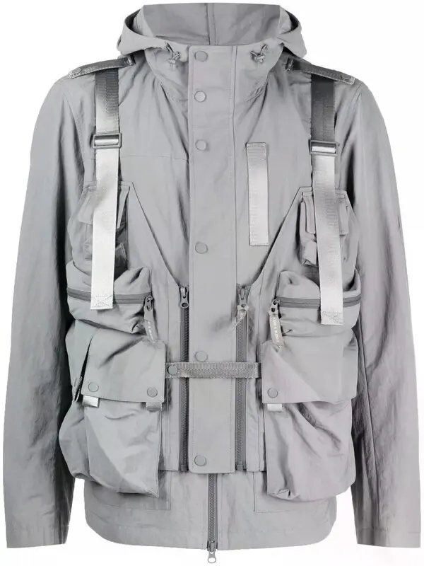 SPOONYARD Detachable-panel Hooded Jacket - Grey