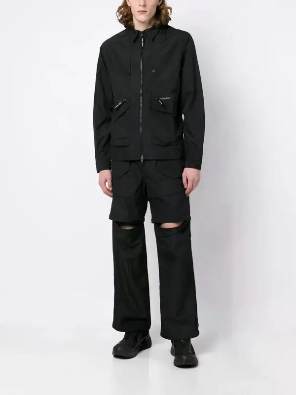 SPOONYARD Classic-collar Lightweight Shirt Jacket - Black