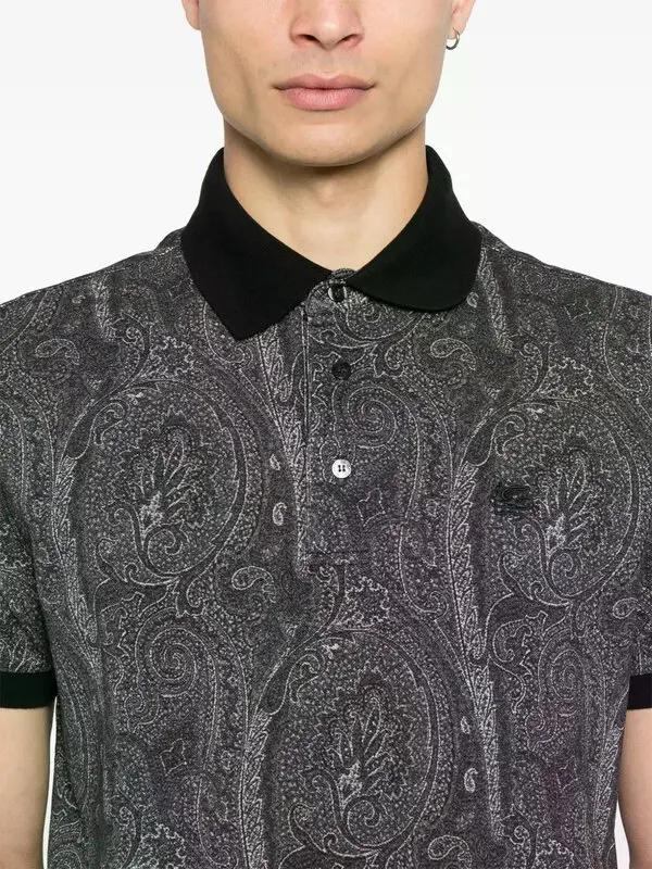 Etro Paisley-print Polo Shirt