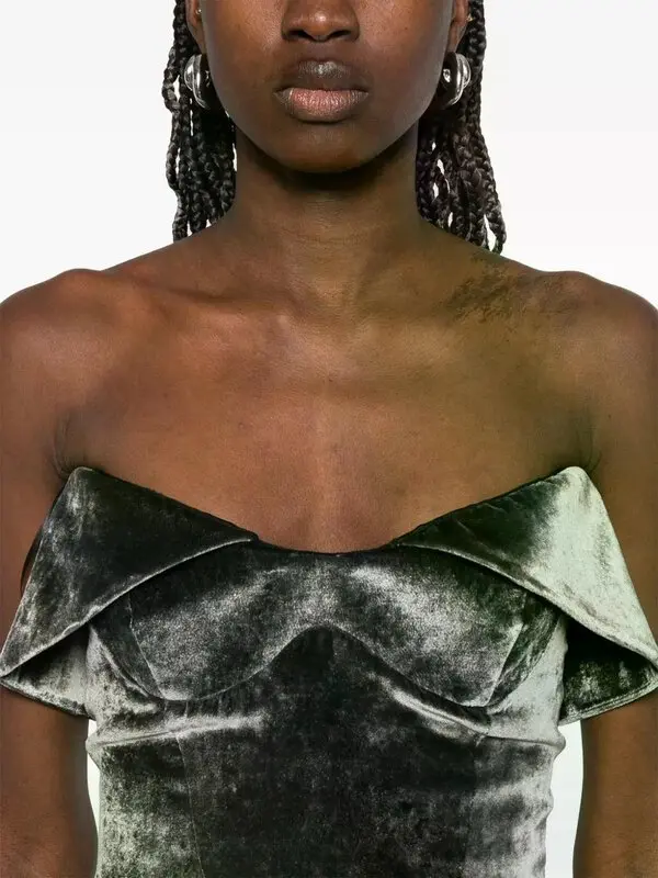 MUGLER Velvet Bustier Mini Dress