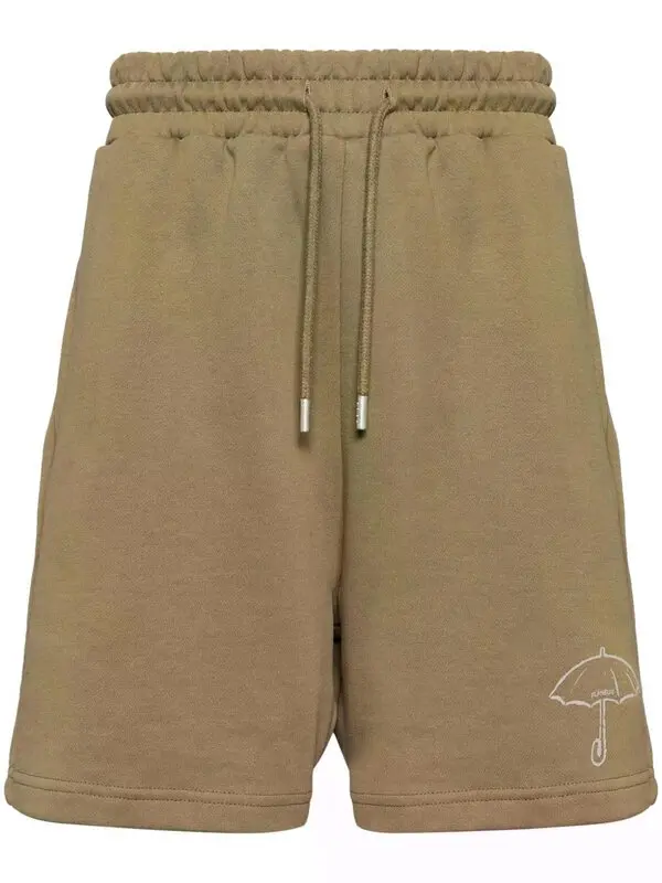 FLANEUR Logo Detail Cotton Shorts