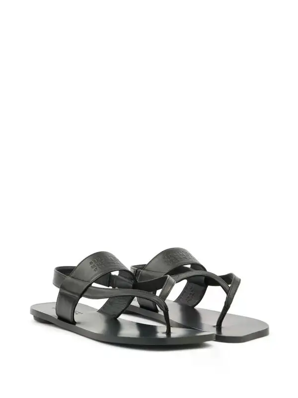 MAISON MARGIELA Leather Logo Debossed Sandals