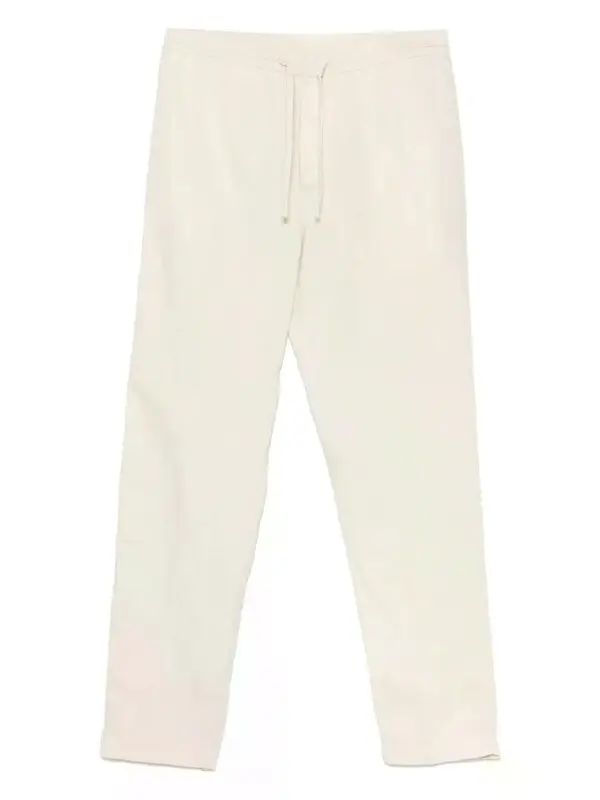 Canali Linen Drawstring Trousers - Neutrals
