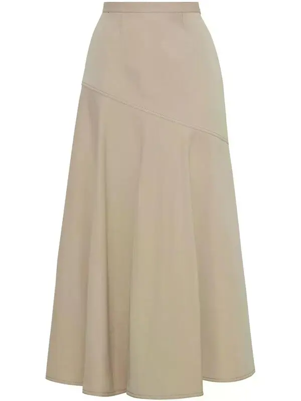Adam Lippes Draped Midi Skirt - Neutrals