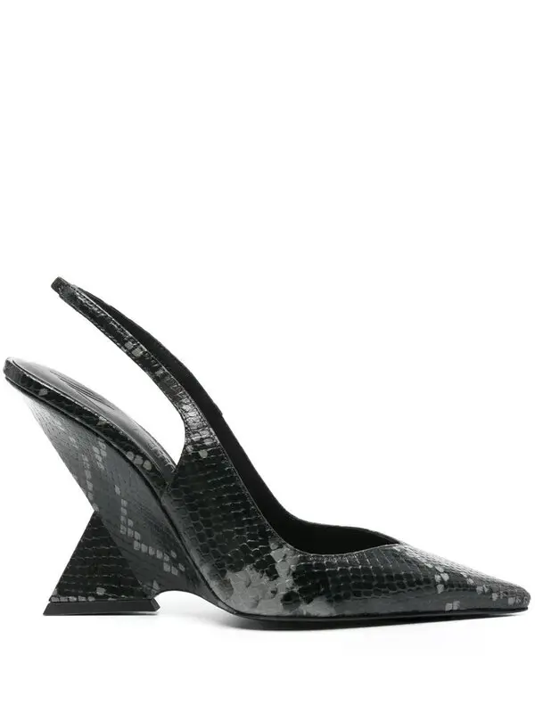 Attico Cheope Pumps With Sculptural Heel - Black