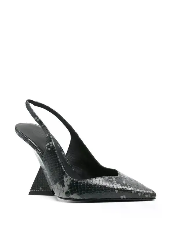 Attico Cheope Pumps With Sculptural Heel - Black