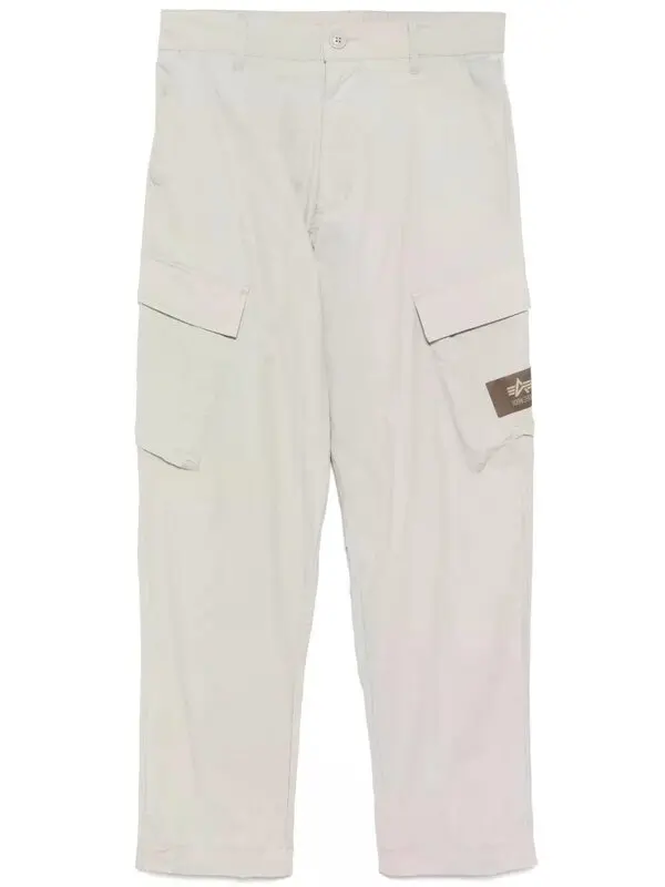 Izzue Logo Patch Cargo Trousers - Grey