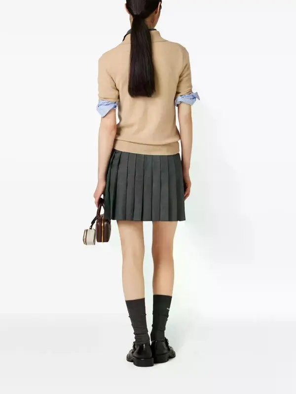 Miu Miu Cashmere Polo Top - Neutrals