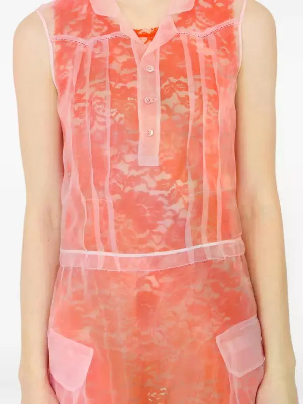 MAISON MARGIELA Layered Midi Dress - Orange