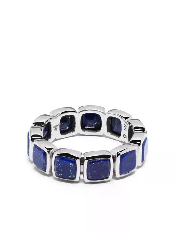 Tom Wood Sterling Cushion Lapis Lazuli Ring - Silver