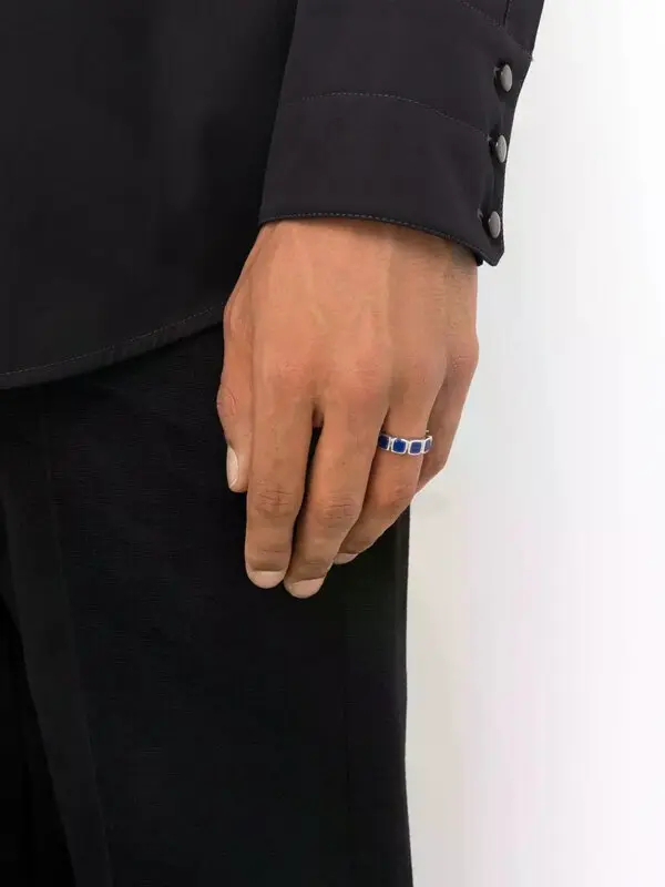 Tom Wood Sterling Cushion Lapis Lazuli Ring - Silver