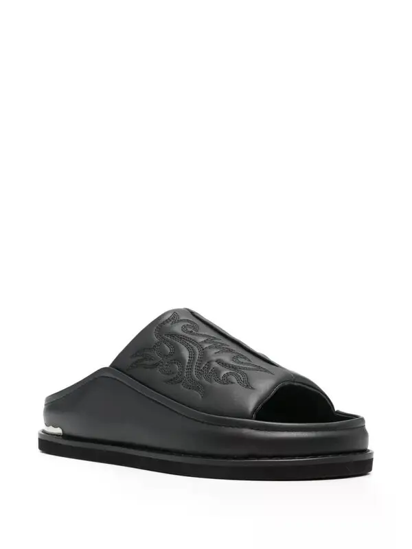 TOGA VIRILIS Embroidered Leather Sandals
