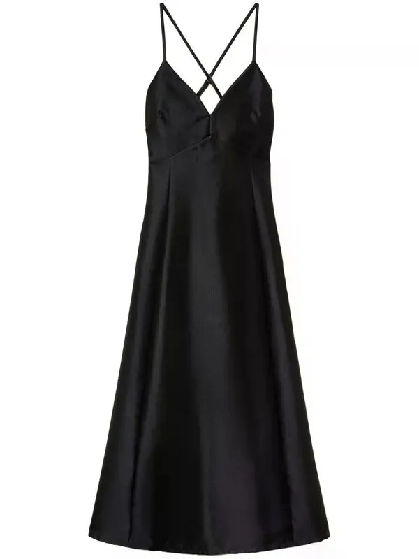 TWINSET Twill Midi Dress - Black