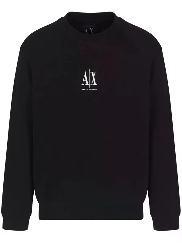 Armani Exchange Logo-embroidered Sweatshirt - Black