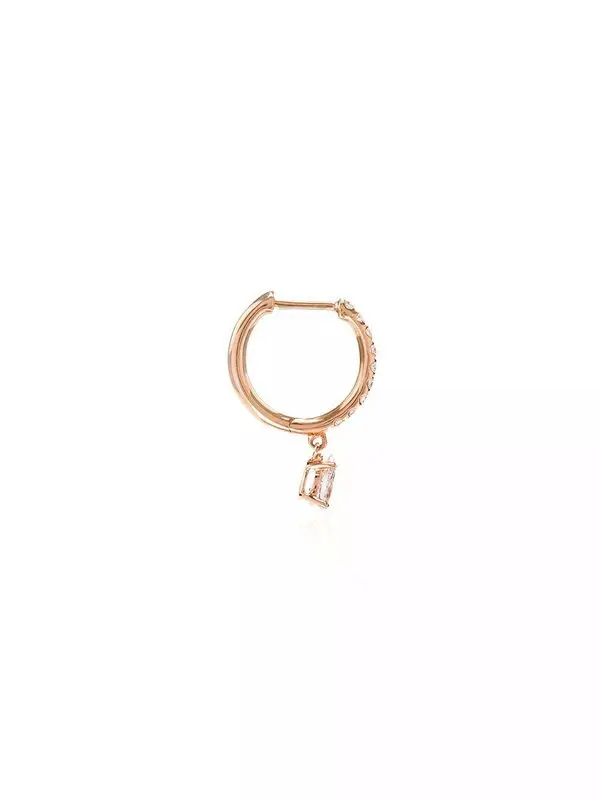 ANITA KO 18kt Rose Gold Diamond Hoop Earring