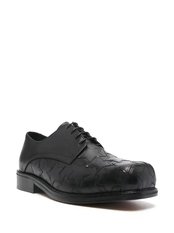 STEFAN COOKE Leather Star Patch Derby Shoes