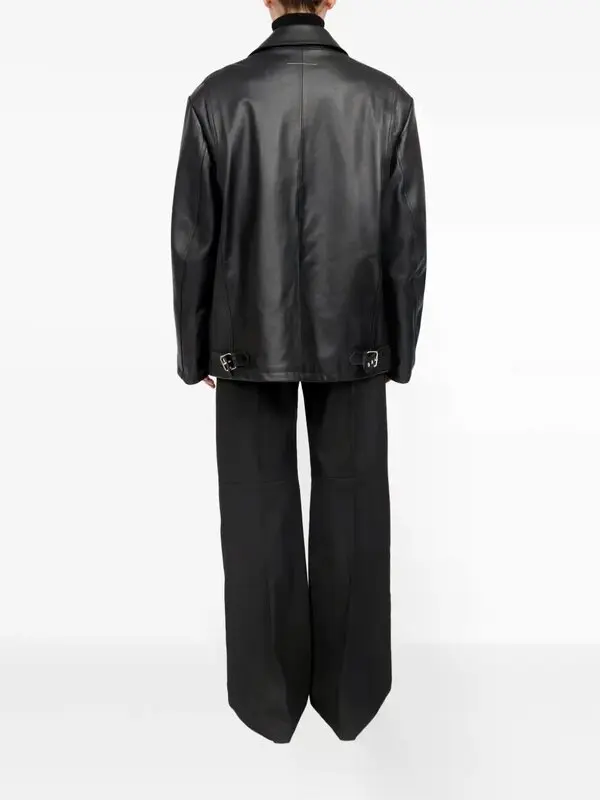 MAISON MARGIELA Leather Jacket With Zip Detailing