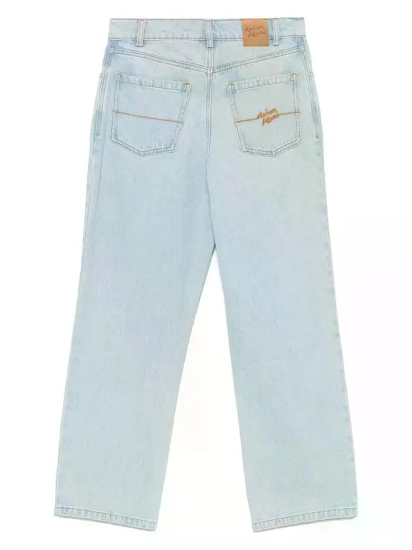 Maison Kitsuné Logo Embroidered Jeans