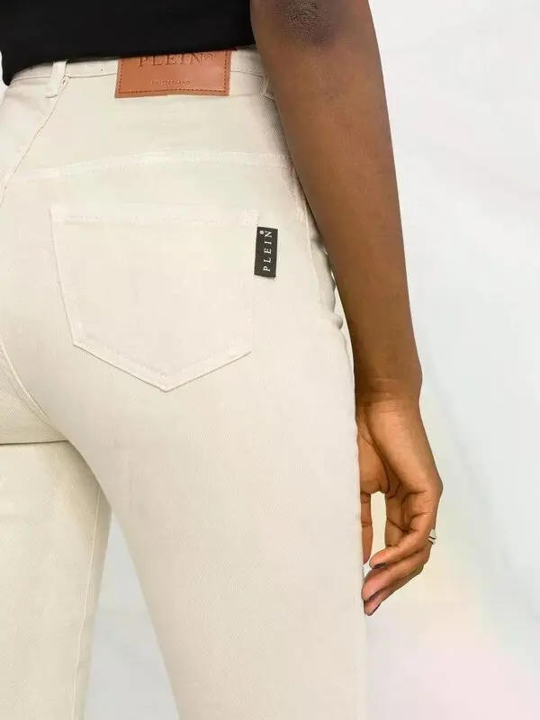 Philipp Plein Logo Patch High-waisted Jeggings