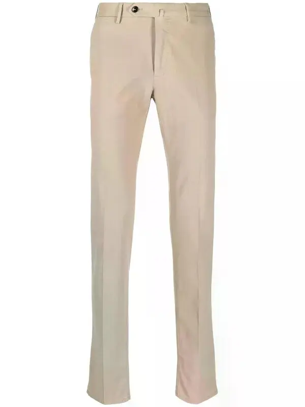 PT TORINO Mid-rise Tapered Chinos - Neutrals