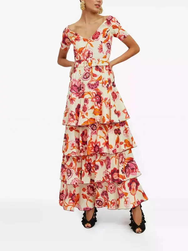 La DoubleJ Flamenco Tiered Maxi Dress