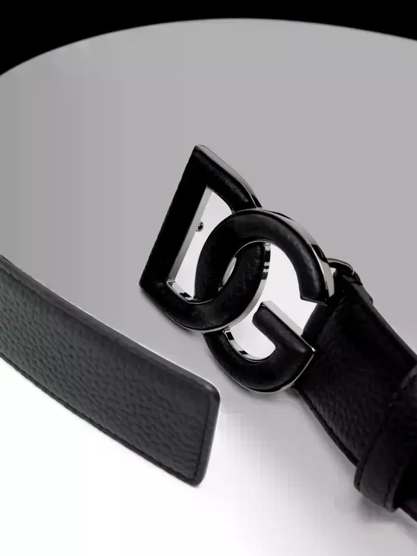 Dolce & Gabbana Logo Buckle Leather Belt