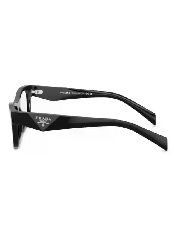 Prada Logo-print Glasses - Black