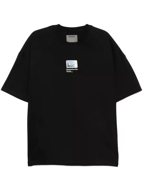 MUSIUM DIV. Graphic-print T-shirt - Black