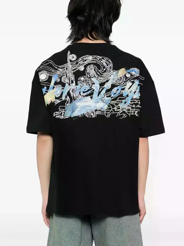 MUSIUM DIV. Graphic-print T-shirt - Black