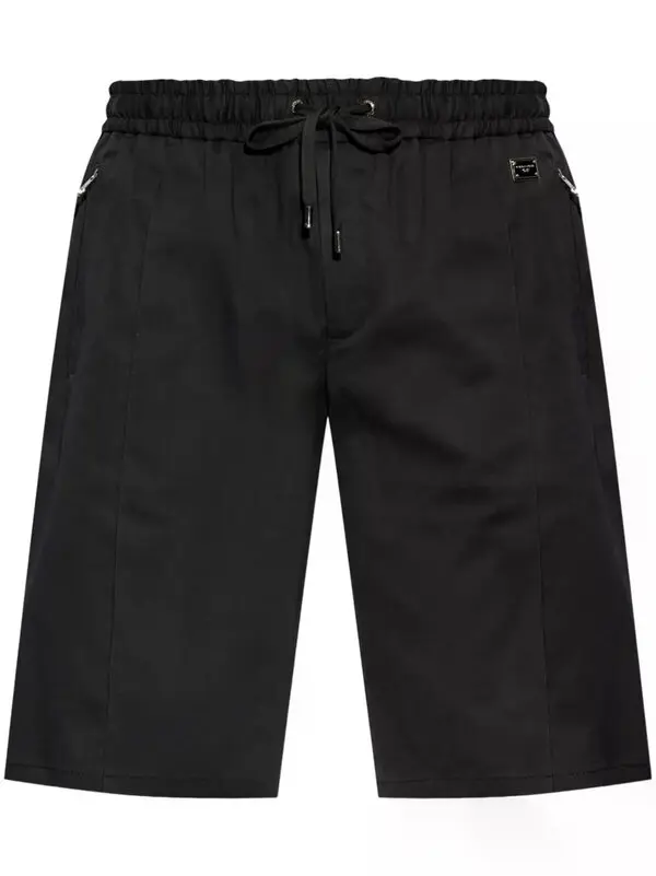 Dolce & Gabbana Logo Plaque Track Shorts - Black