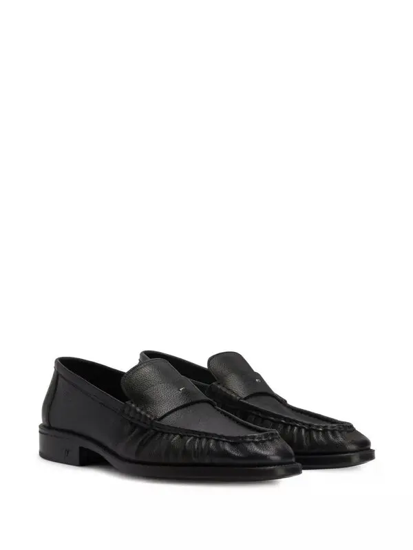 GIUSEPPE ZANOTTI Almond-toe Leather Loafers
