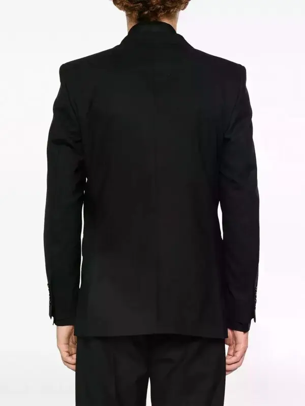 SUNFLOWER Single-breasted Wool Blazer - Black