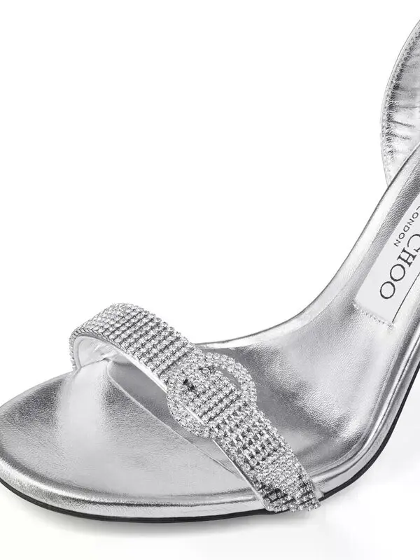 JIMMY CHOO 95mm Tabatha Crystal Embellished Sandals