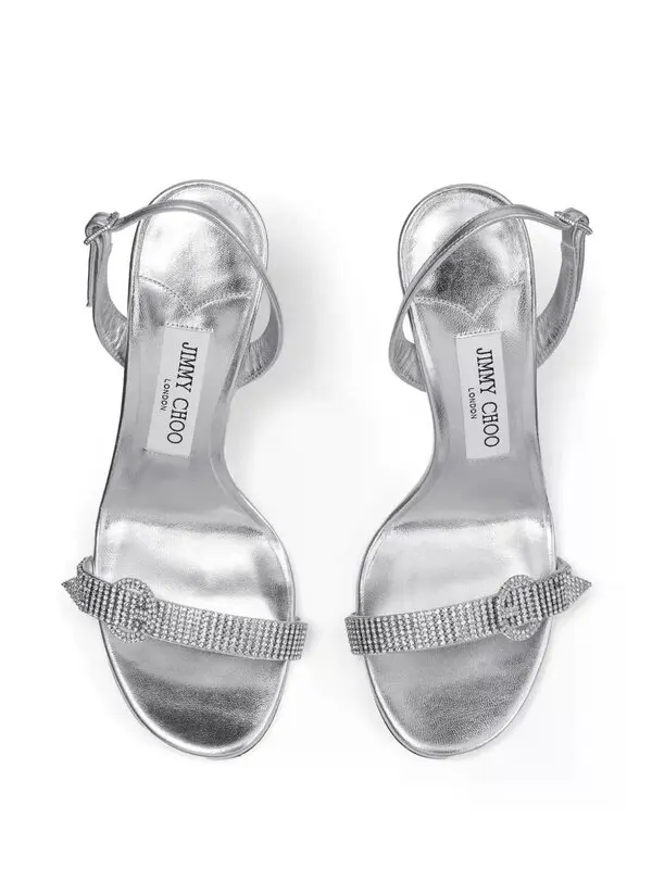 JIMMY CHOO 95mm Tabatha Crystal Embellished Sandals