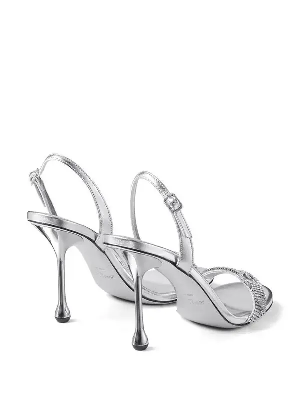 JIMMY CHOO 95mm Tabatha Crystal Embellished Sandals