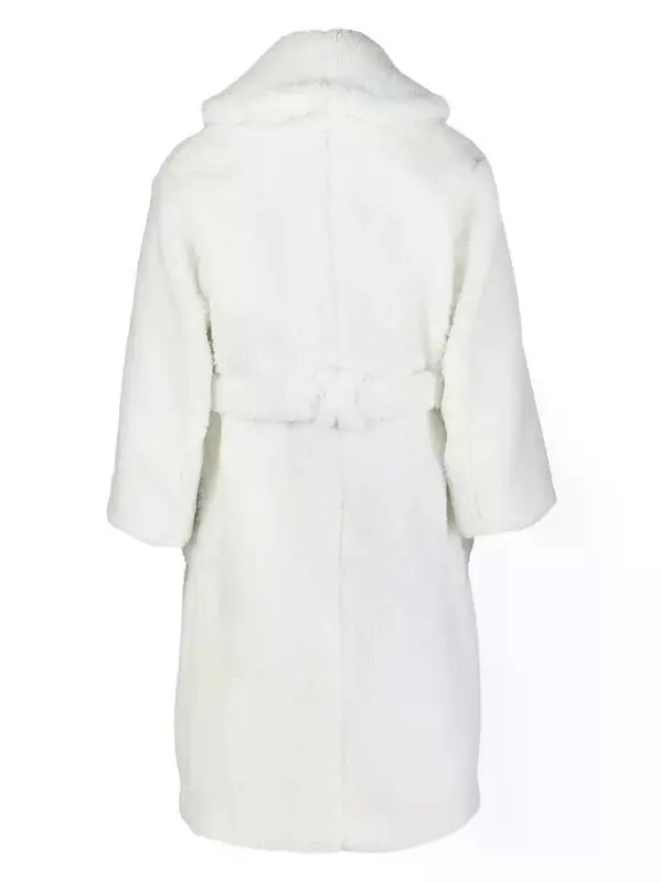 Casablanca Teddy-texture Bathrobe - White