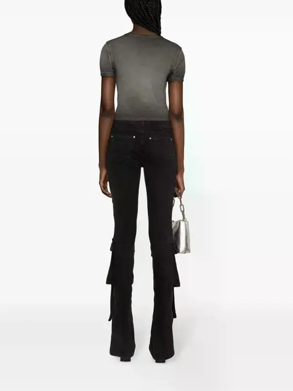 DIESEL® Heart-print Cropped T-shirt - Black