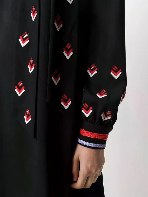 Valentino Garavani Sequin-detail Long-sleeve Dress