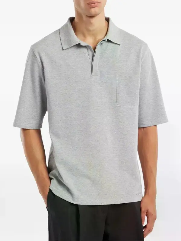 GIUSEPPE ZANOTTI Lr-63 Cotton Polo Shirt - Grey