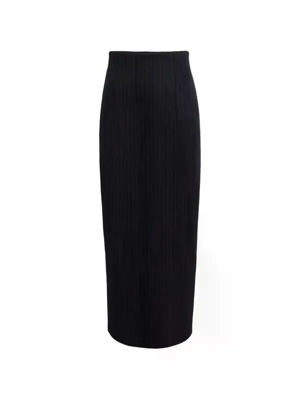 Khaite The Loxley Pinstriped Pencil Skirt - Blue