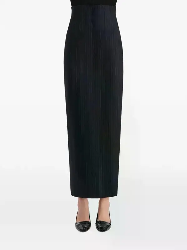 Khaite The Loxley Pinstriped Pencil Skirt - Blue
