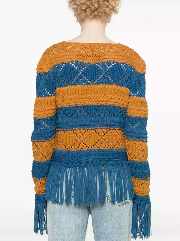 La DoubleJ Playa Cotton Jumper With Fringe Detail