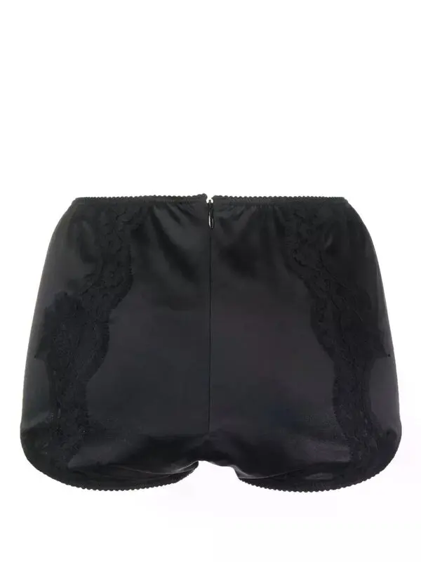 Dolce & Gabbana Lace-detail Zipped Briefs - Black