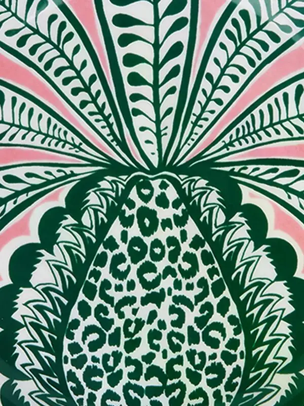 La DoubleJ Pineapple Fuxia Dessert Plates