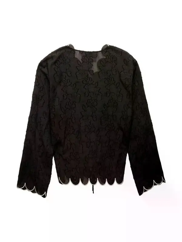 La DoubleJ Embroidered Lace-up Crop Jacket